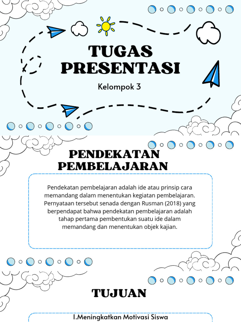 Biru Dan Putih Minimalis Ilustrasi Lucu Tugas Presntasi - 20250504 ...