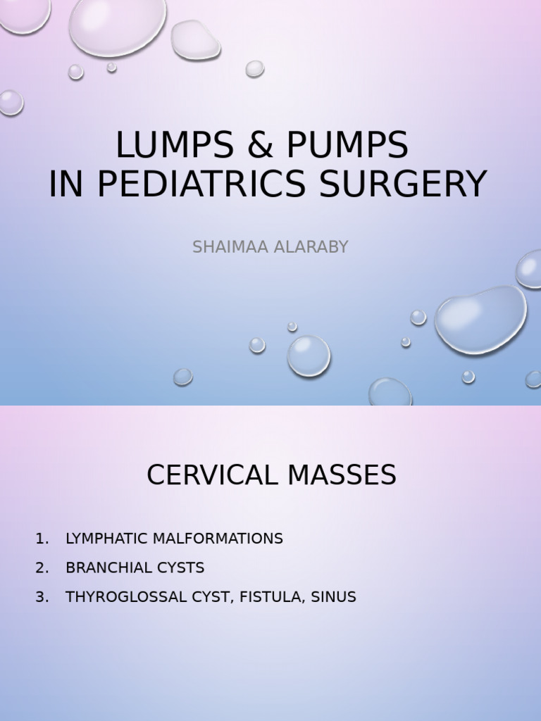 Lumps & Pumbs - Children | PDF | Anatomy | Medical Specialties