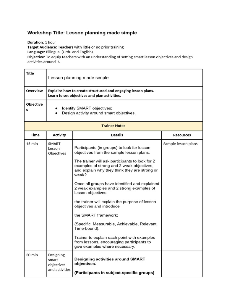 Lesson Planning Made Simple | PDF