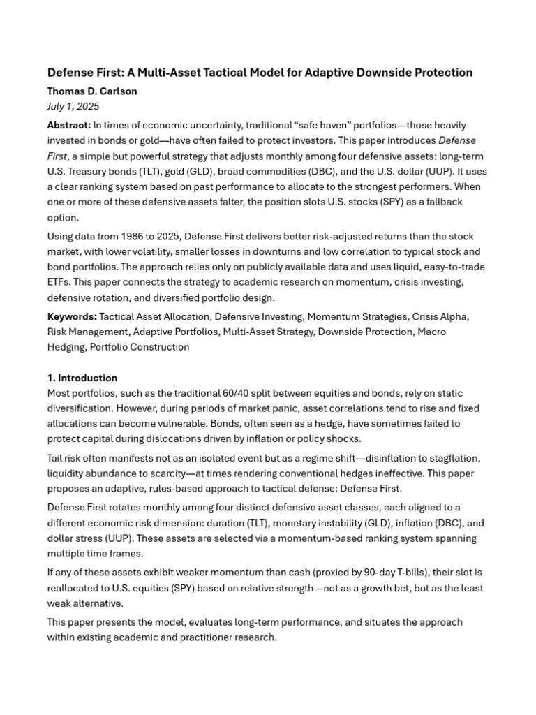 Defense First: Tactical Asset Protection | PDF | Financial Risk | Asset ...