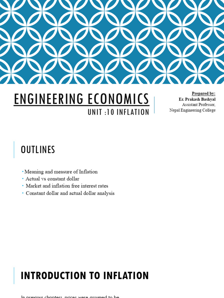 Understanding Inflation in Engineering Economics | PDF | Inflation | Prices