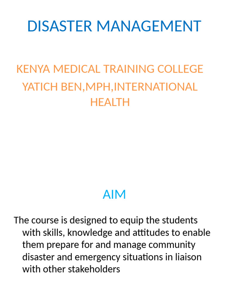 Disaster Management For Ehs | PDF | Natural Disasters | Emergency ...