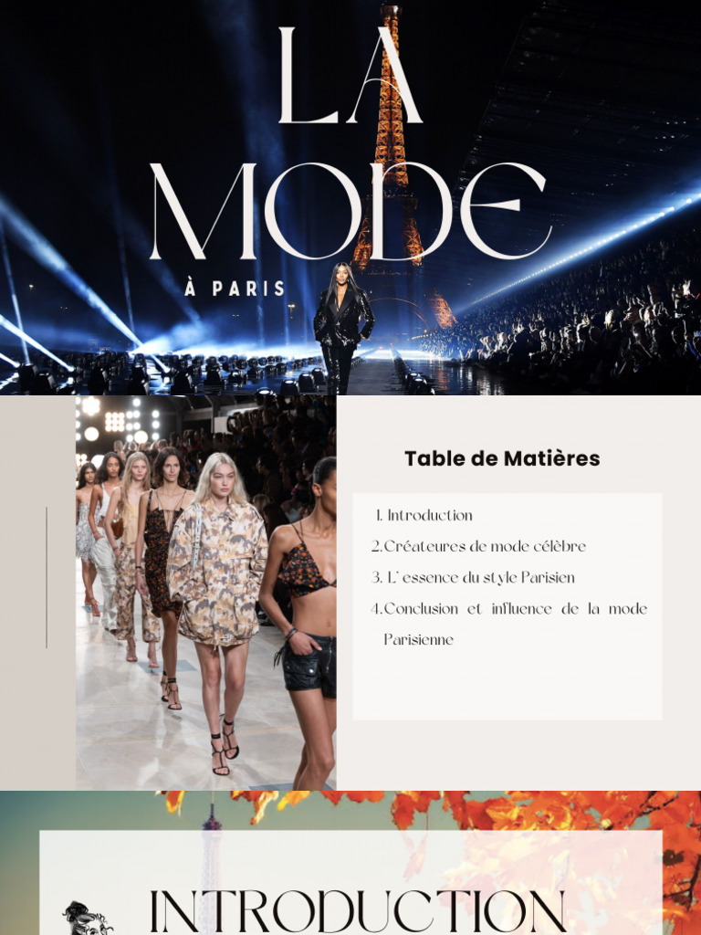 Présentation de Mode À Paris | PDF