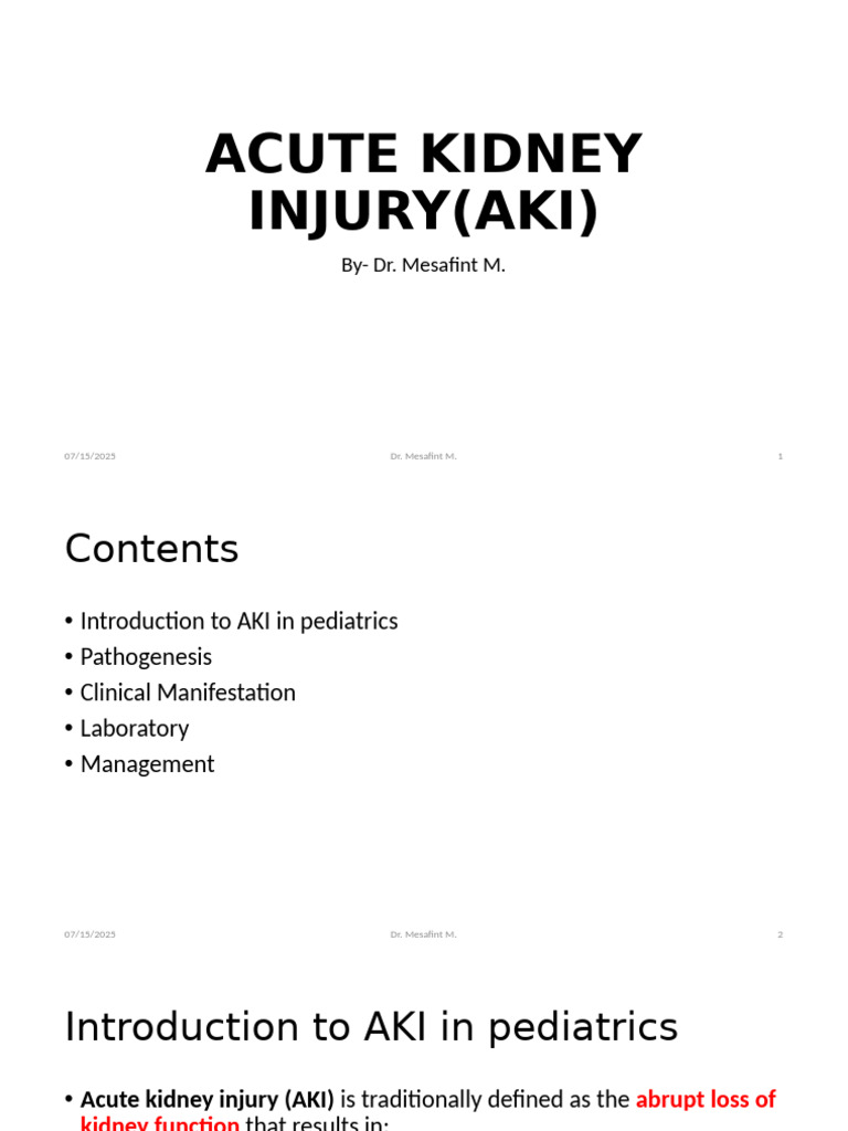 Acute Kidney Injury (Aki) | PDF | Edema | Kidney