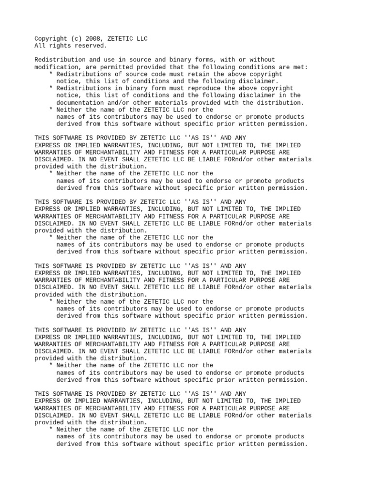 Sqlcipher 715 License | PDF | Implied Warranty | Copyright