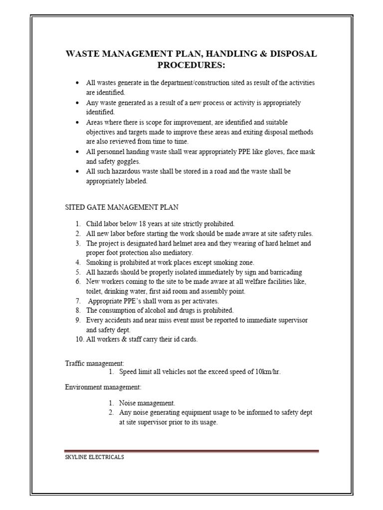 Waste Management Plan - R0 - 20250627 - 195914 | PDF