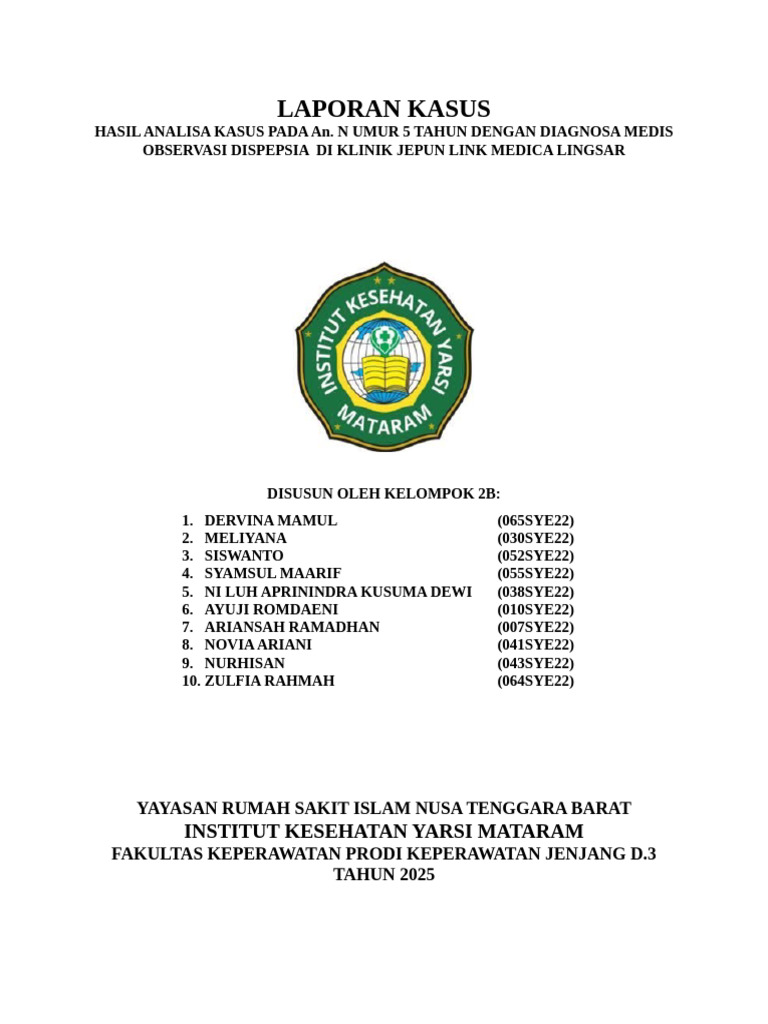 Laporan Kasus KLP 2B Jepun Dispepsia | PDF