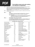 List of Food Additives Permitted Under Food Regulations | PDF ...