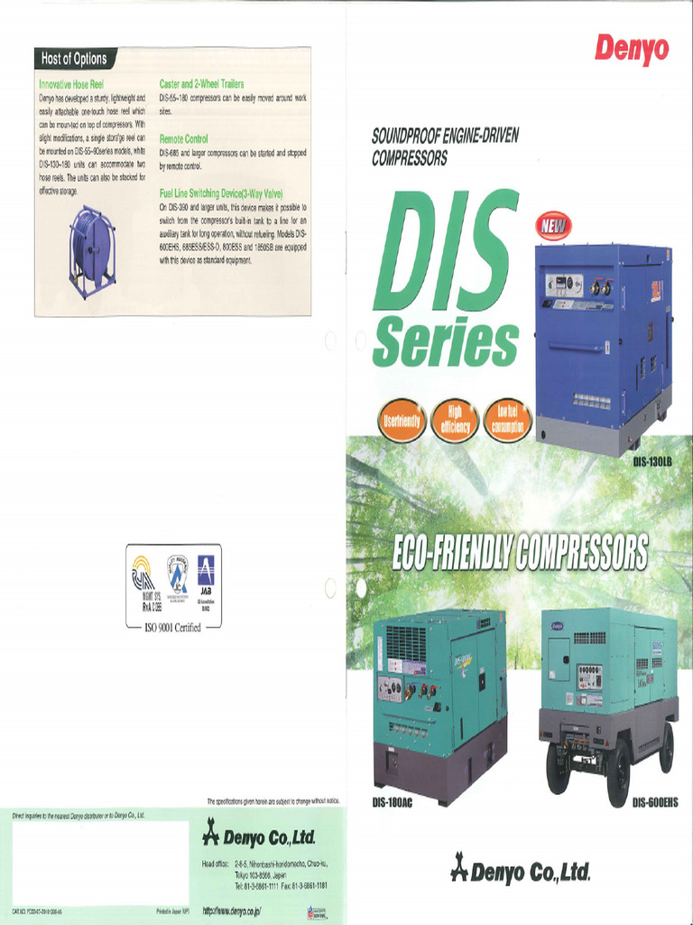 Denyo Compressor DIS Series | PDF