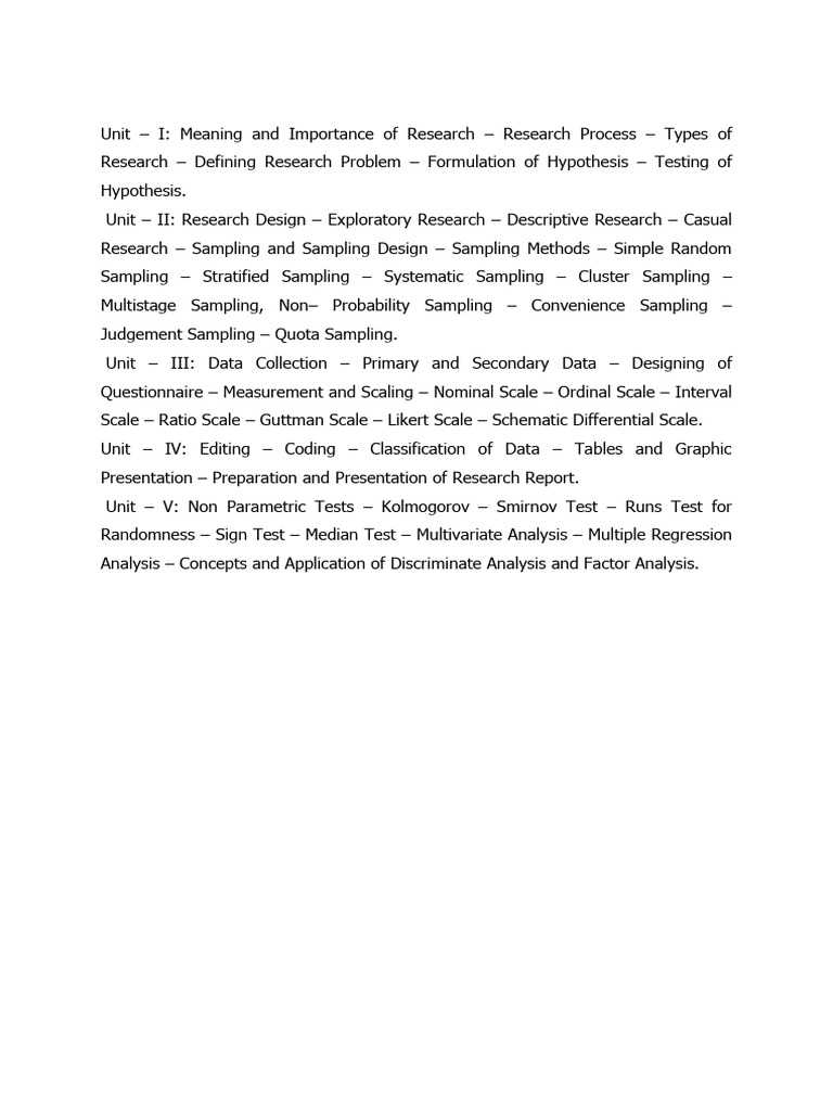 Mba 2nd Sem Paper - 7 Research Methodology For Management | PDF ...