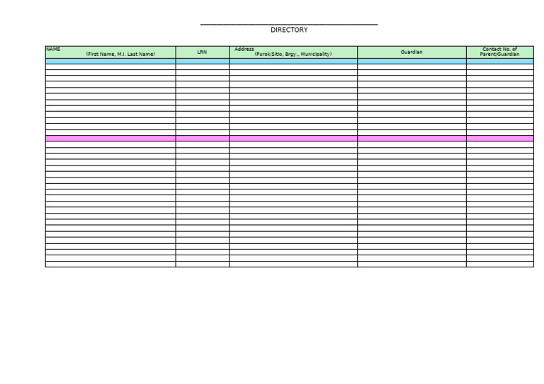 Blank Directory | PDF