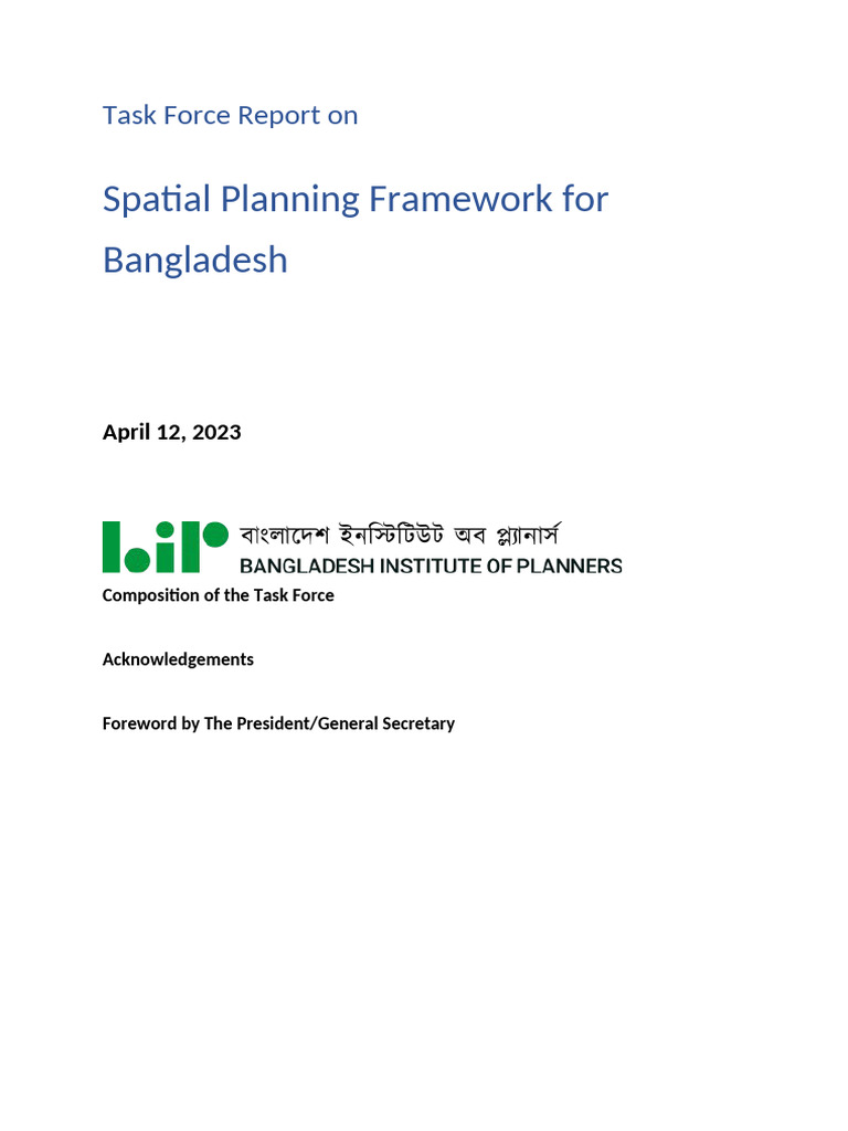 Spatial Planning Report Formatting | PDF | Governance | Urbanization