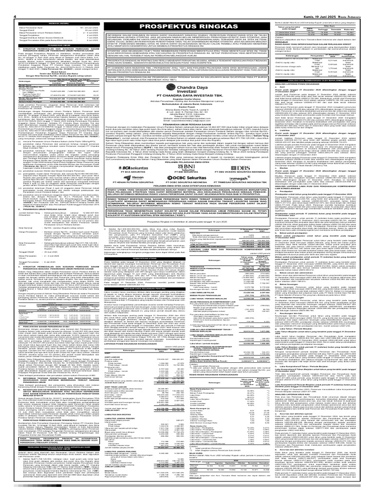 Prospektus Ringkas CDIA 2025 | PDF