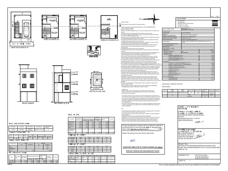 Residential Building Sanction Plan | PDF