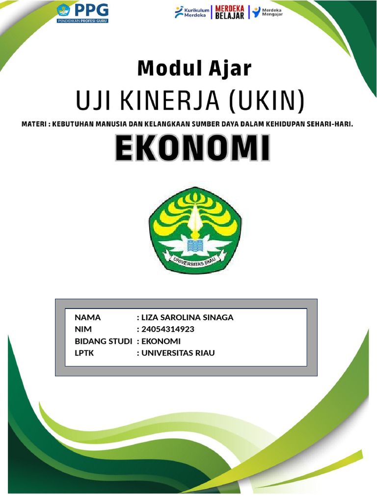 MODUL AJAR UKIN SMA 10 EKONOMI Kebutuhan Manusia Dan Kelangkaan Sumber ...