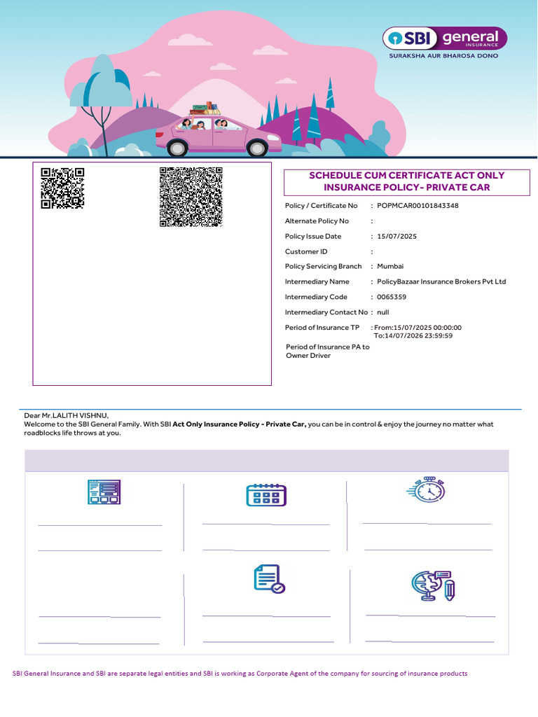 Download SBI Car Insurance Policy PDF | PDF | Insurance | Liability ...
