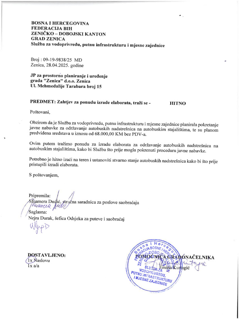 Zahtjev Za Ponudu | PDF