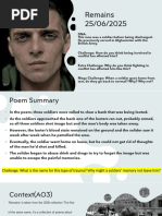 Analysis of "Remains" by Simon Armitage | PDF