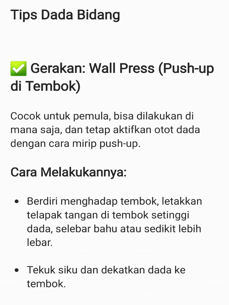 Tips Dada Bidang | PDF