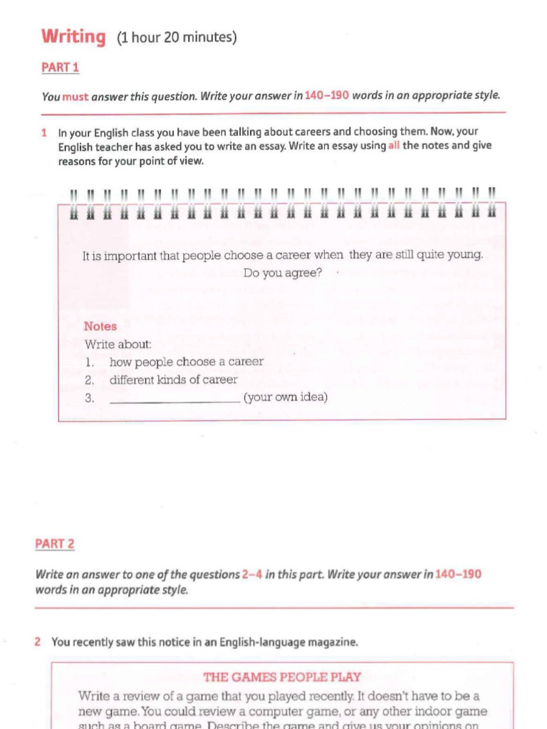 Fce. Writing Exam. 80mins | PDF
