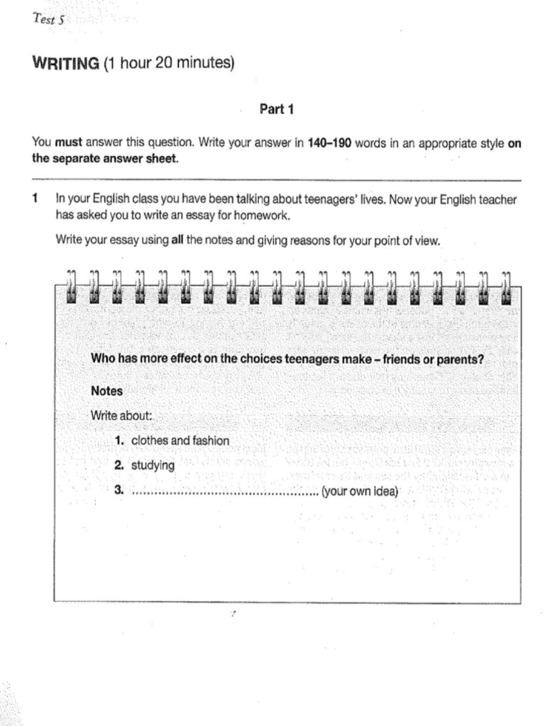 Fce Writing Exam. 80mins | PDF