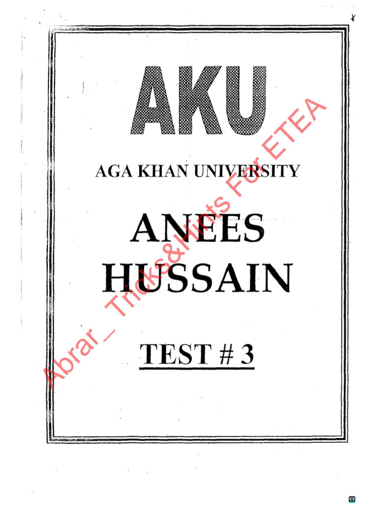 AKU Test 03 Campus 2 | PDF