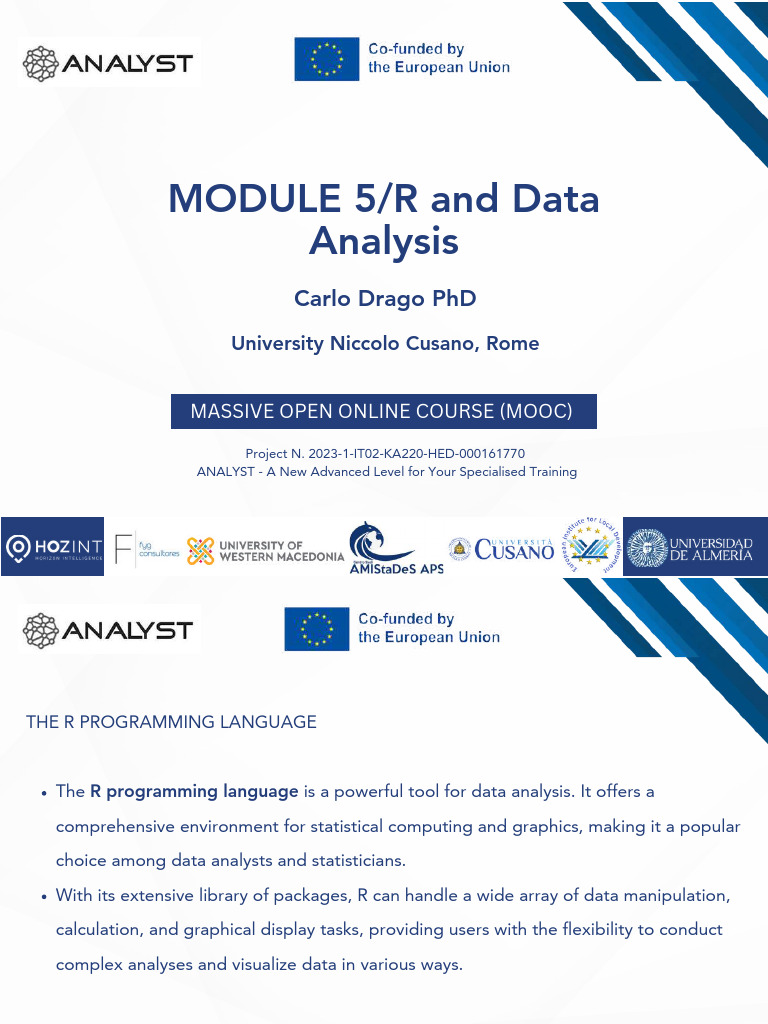 Unit 5 - R and Data Analysis | PDF | Computer Programming | Data Analysis