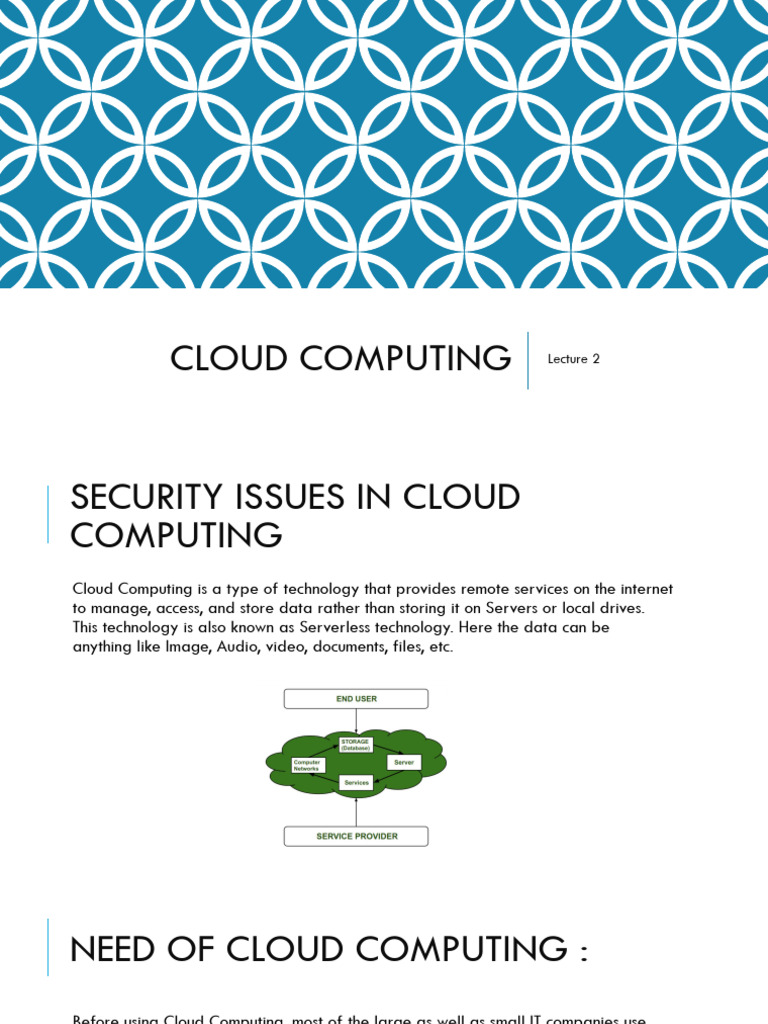 Cloud Computing Lecture 2 | PDF | Denial Of Service Attack | Cloud Computing