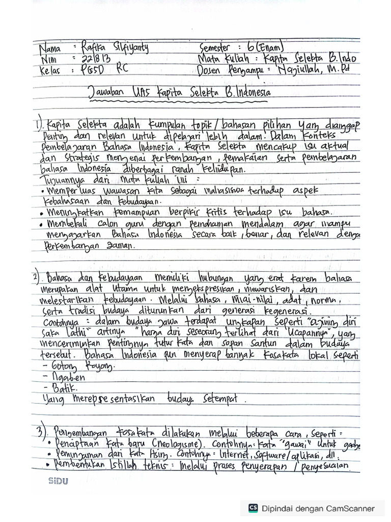 Uas Rafika Silfiyanty - RC | PDF