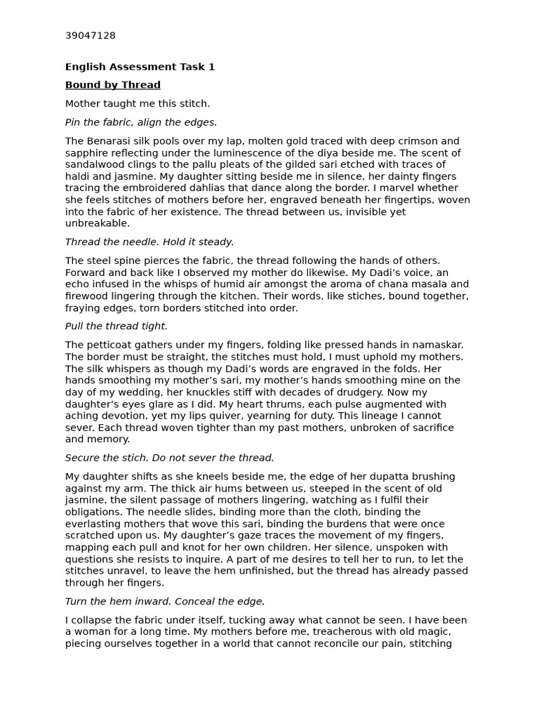 English Assessment Task | PDF