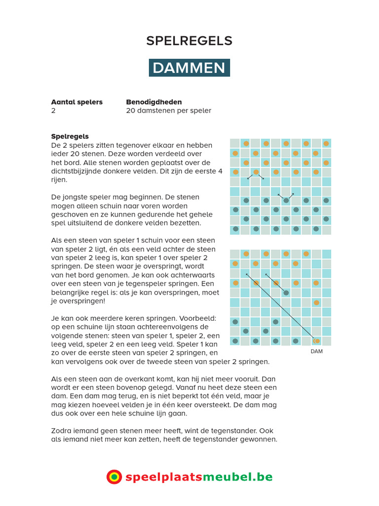 Spelregels Dammen | PDF