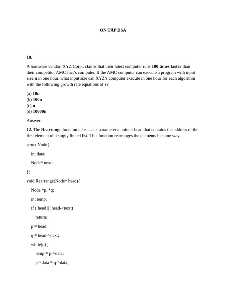 DSA Midterm Exercises | PDF | Pointer (Computer Programming) | Queue (Abstract Data Type)