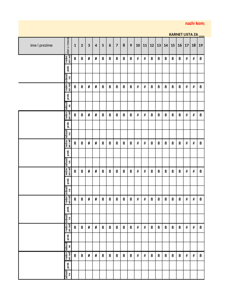 Karnet I Maticna Knjiga Zaposlenih-Evidencija - Srbija | PDF
