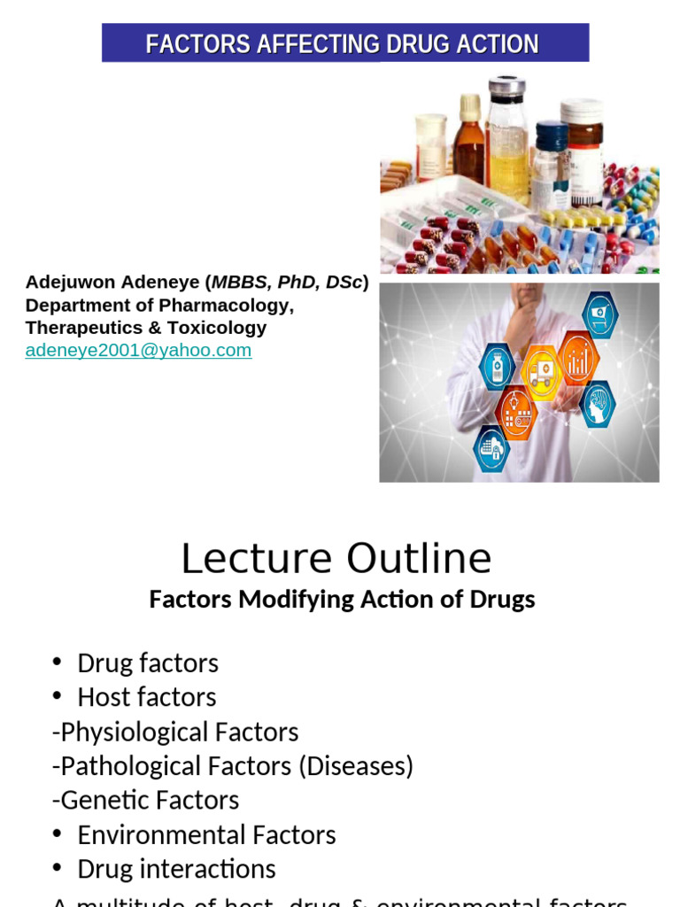 PHA 201-6th Factors Affecting Drug Action | PDF | Geriatrics | Pregnancy