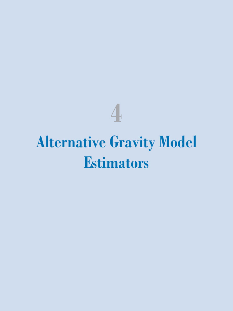 6 - 4. Alternative Gravity Model Estimators - 0 | PDF | Ordinary Least Squares | Estimator