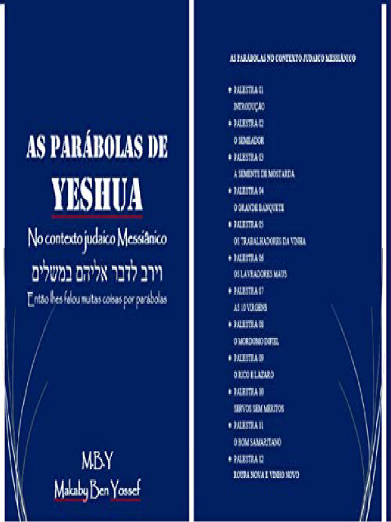 Resumo Parabolas Yeshua Jesus Contexto Judaico Messianico Parabolas ...