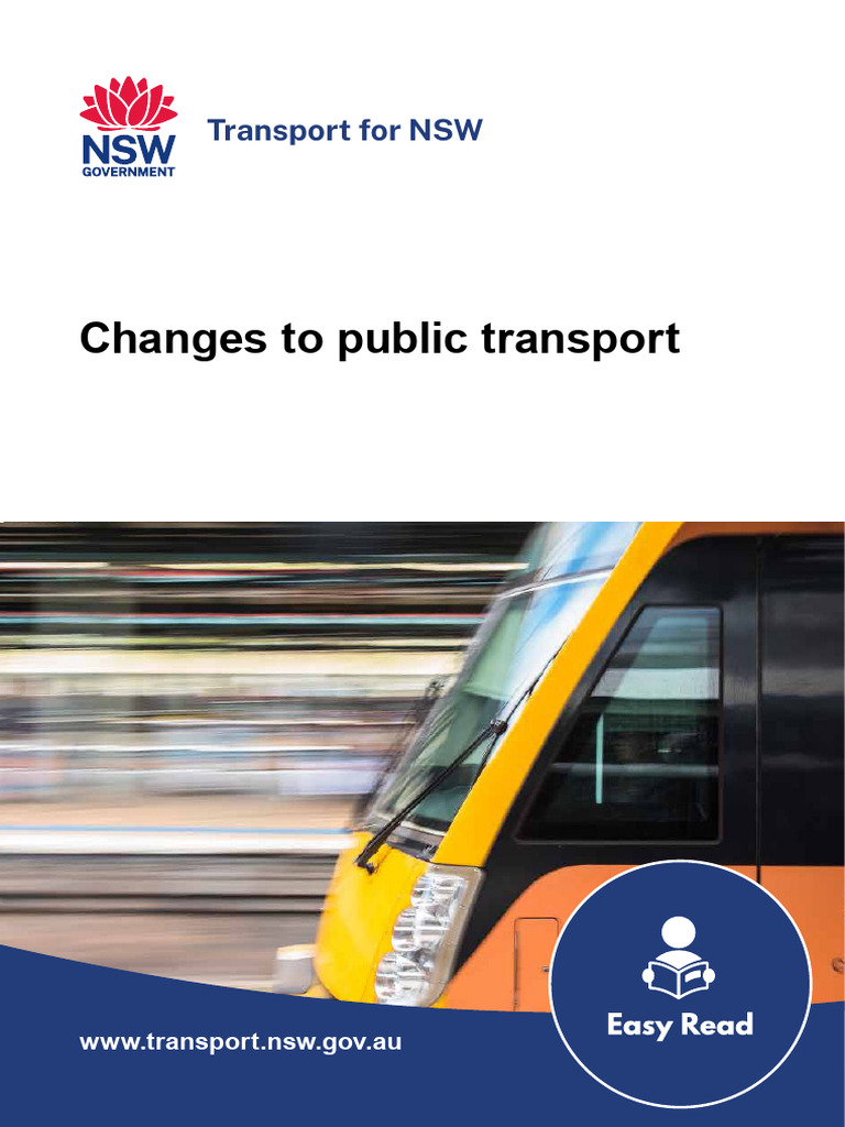 Transport For NSW Easy Read Public Transport Changes Digital Accessible ...