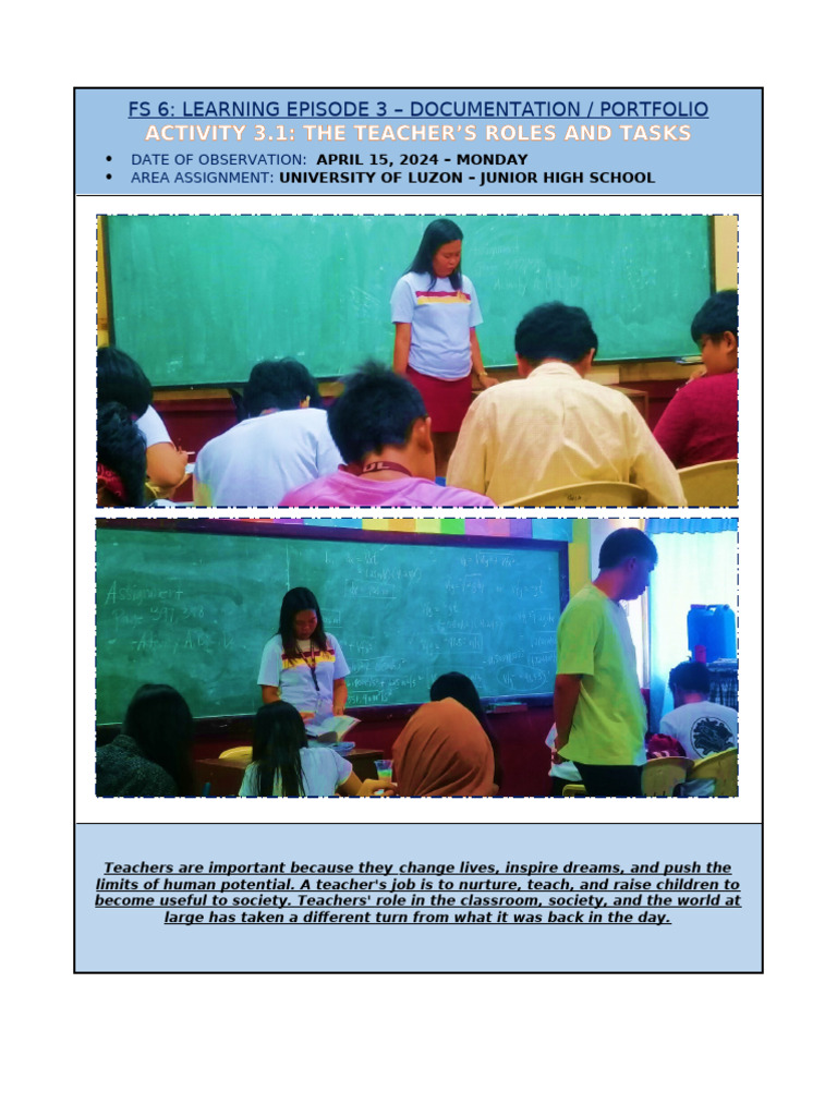 FS 6 - Episode 3 - Documentation | PDF