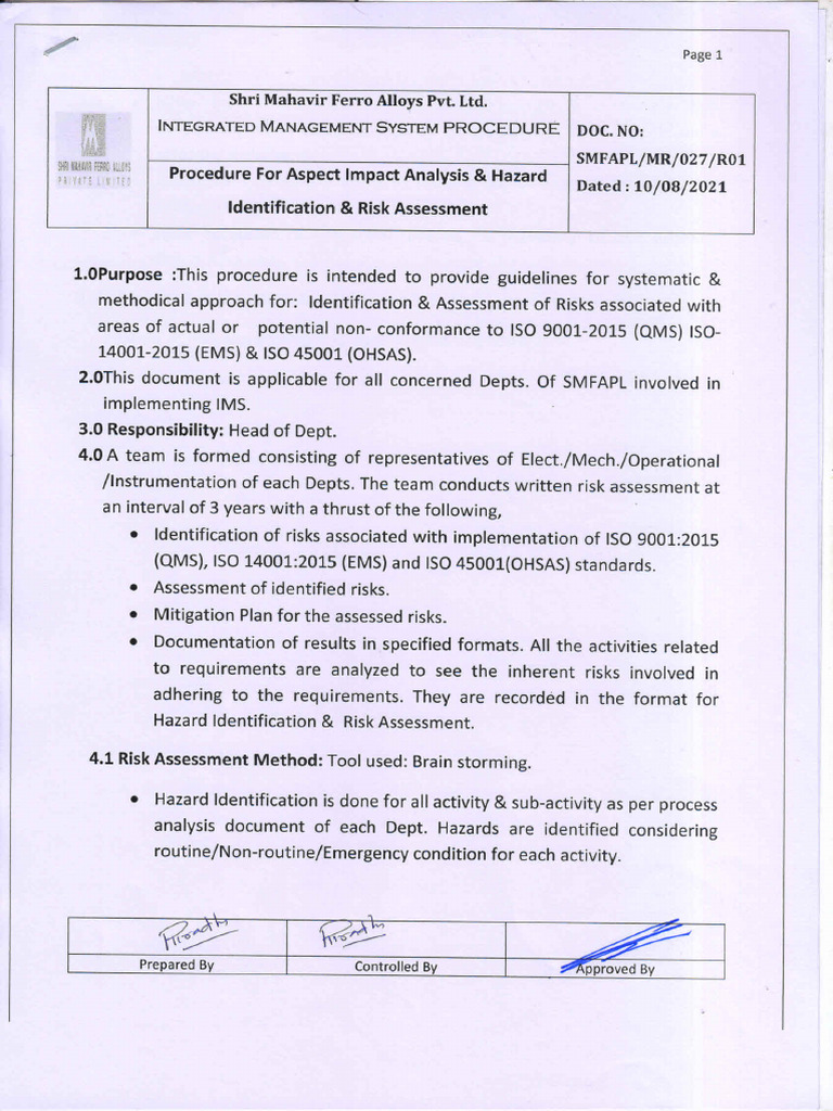 HIRA Procedure | PDF