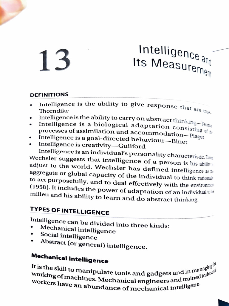 Intelligence Psychology | PDF | Wechsler Adult Intelligence Scale ...