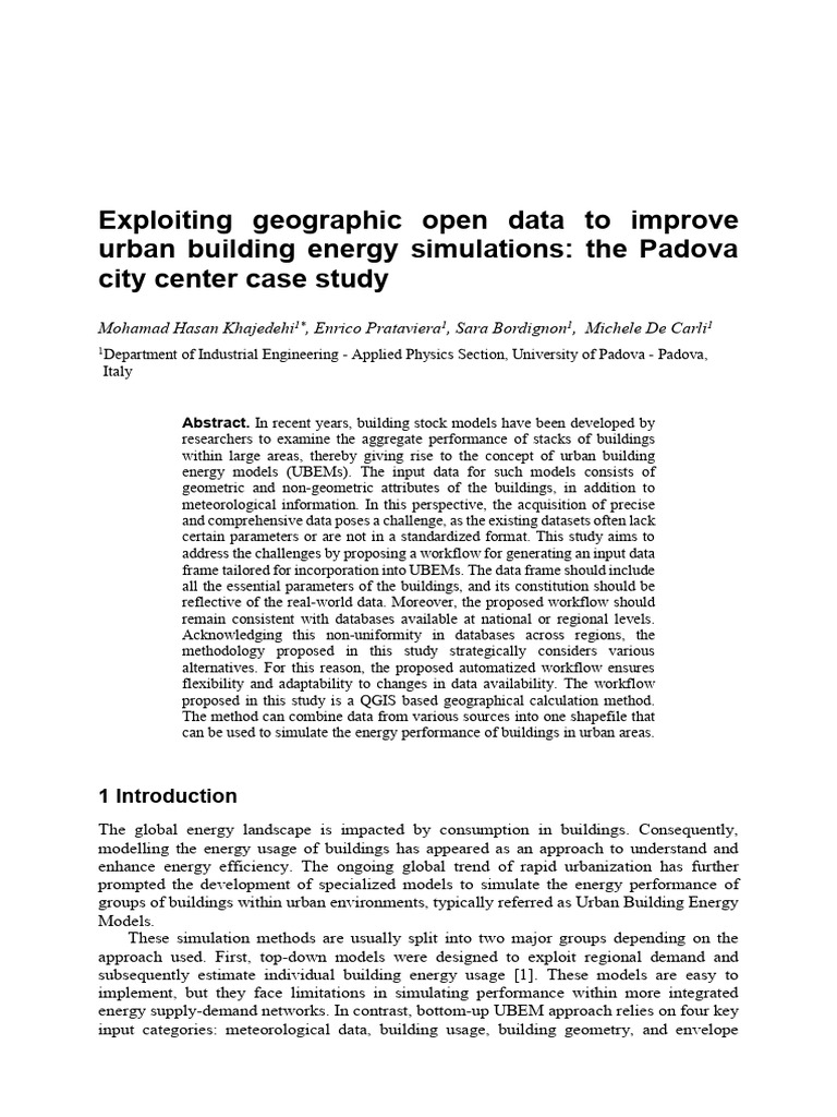 Exploiting Geographic Open Data To Improve Urban Building Energy ...