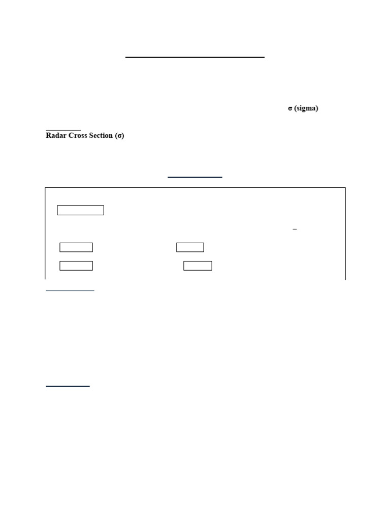 Radar Cross Section | PDF