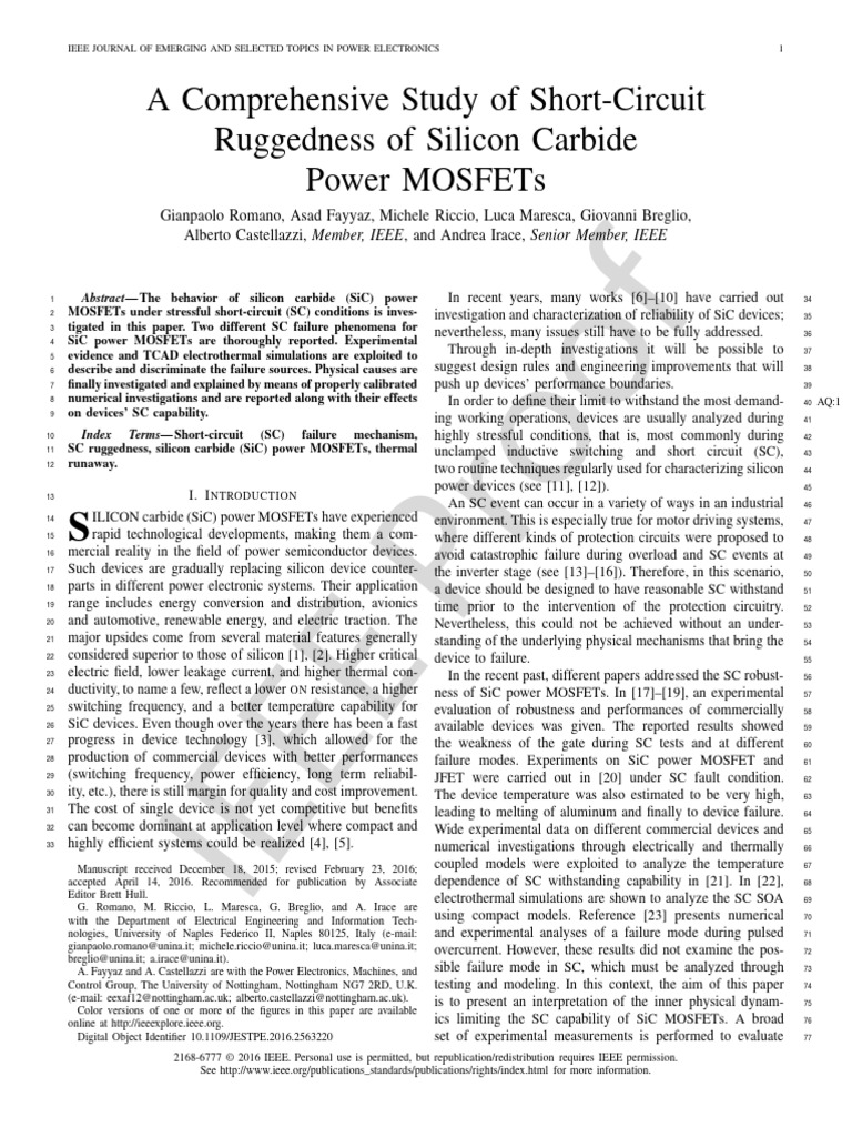 A Comprehensive Study of The Short-Circuit Ruggedness of Silicon ...