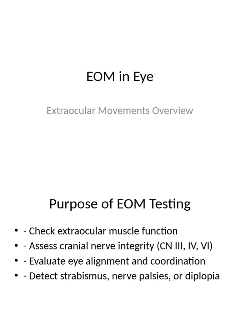 EOM in Eye | PDF
