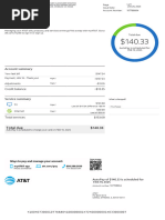 AT&T Bill Summary and Payment Details | PDF