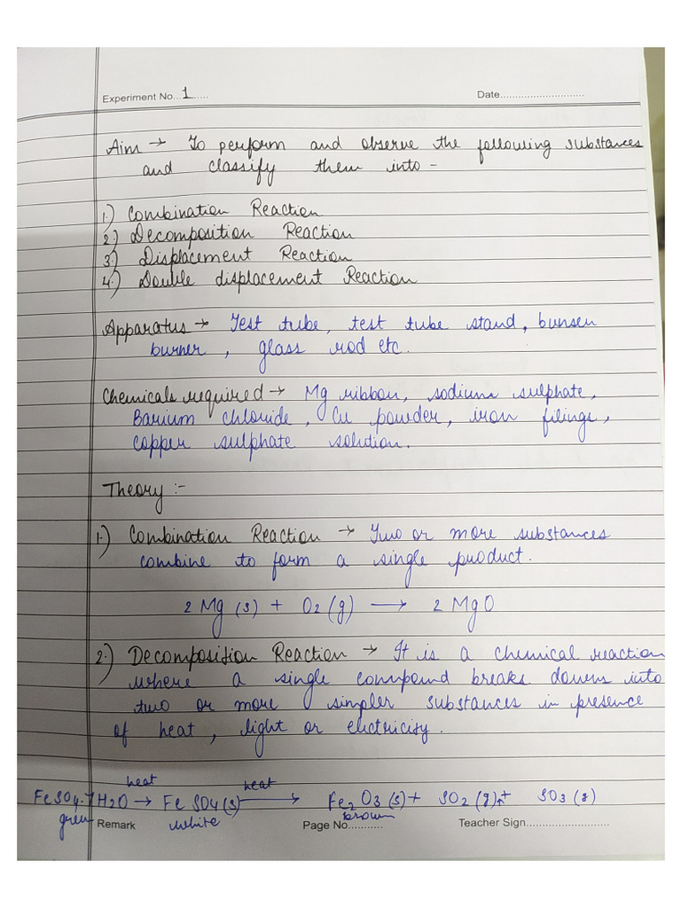 Chemistry Practical | PDF