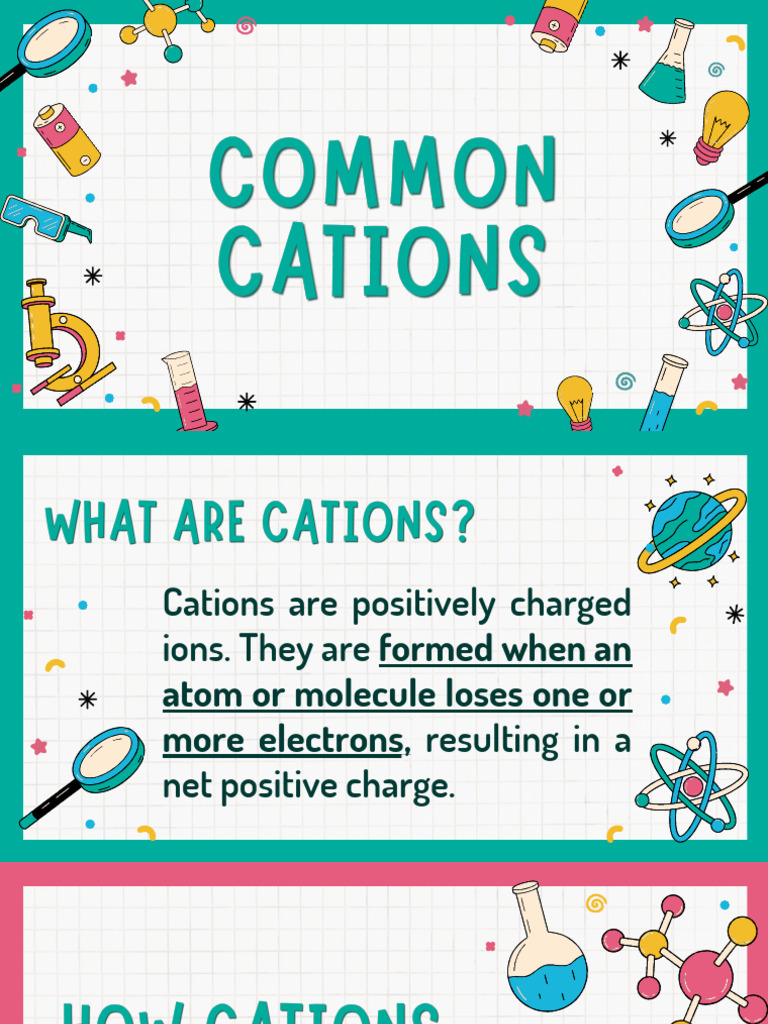 Understanding Cations: Formation and Charge | PDF