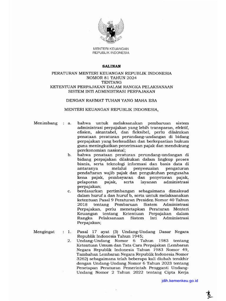 PMK 81 TAHUN 2024 - Compressed | PDF