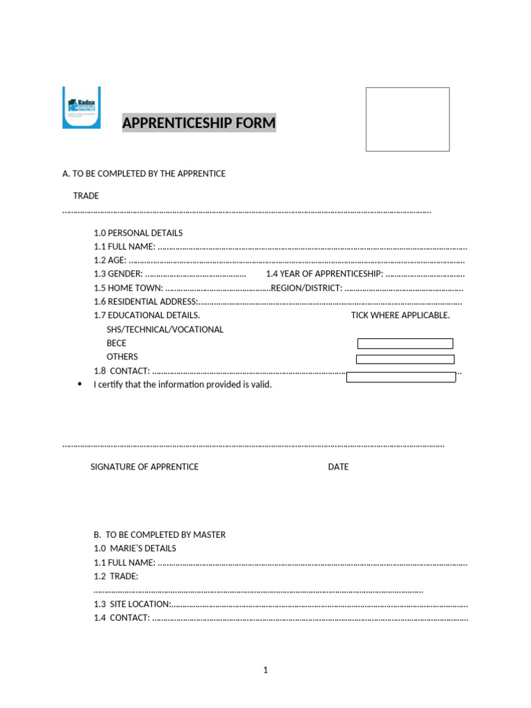 Apprenticeship 2 | PDF