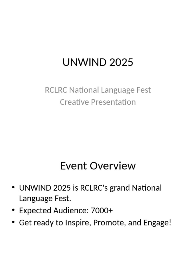UNWIND 2025 Presentation | PDF